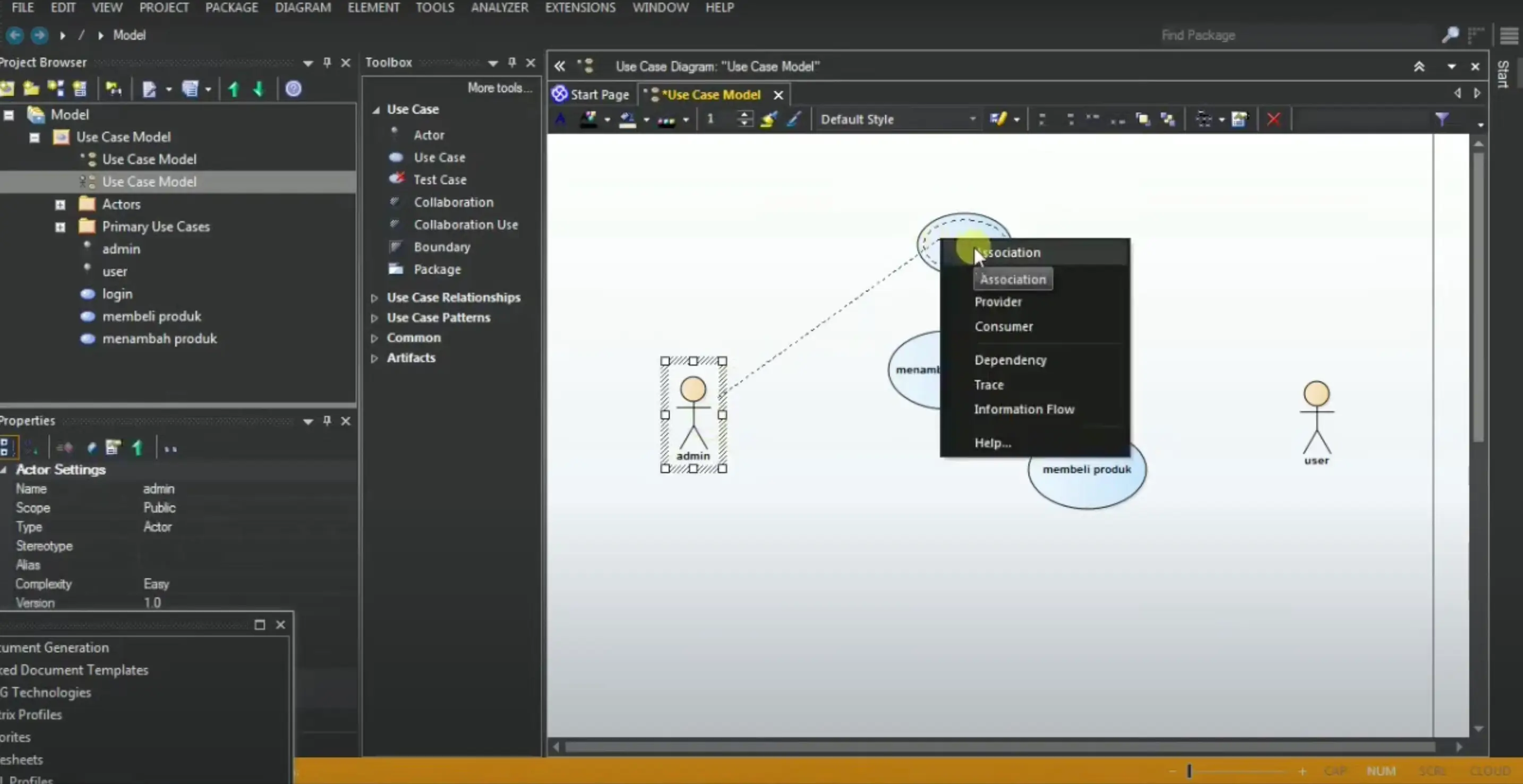 dibimbing.id - Cara Membuat Use Case Diagram dengan Enterprise Architect