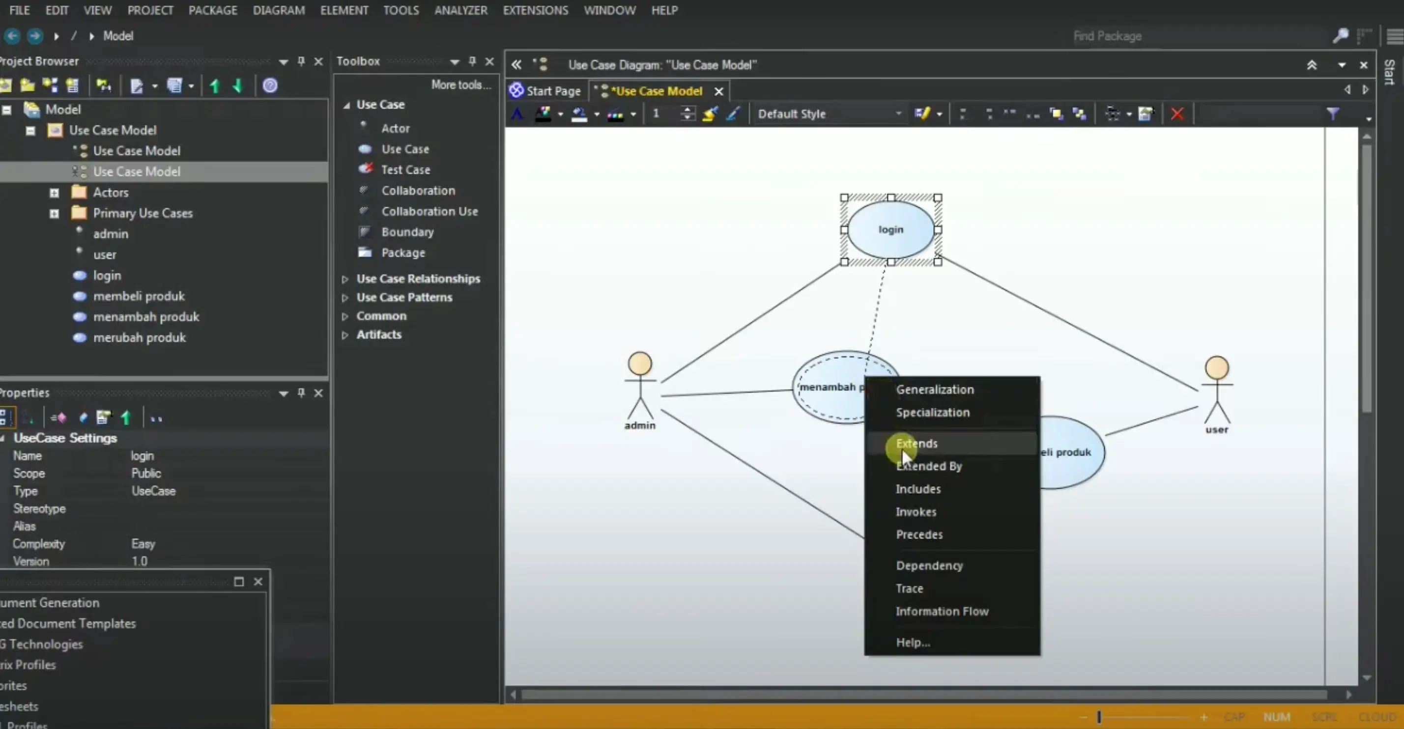 dibimbing.id - Cara Membuat Use Case Diagram dengan Enterprise Architect